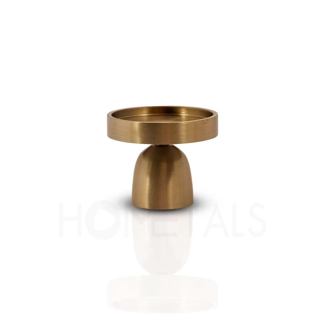 Customizable Luxury Matte Brass Pillar Candle Holders