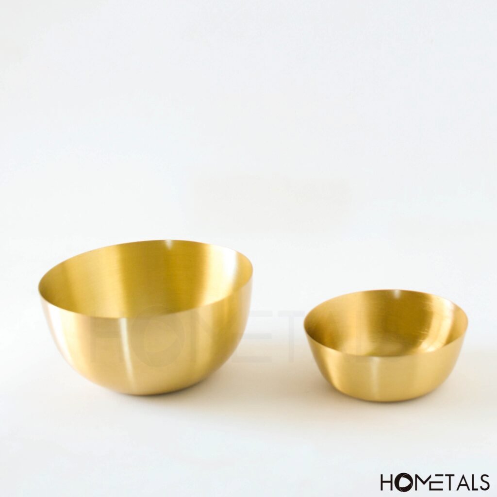Private Label Matte Brass Golden Bowl for Your Business - Metal Home ...